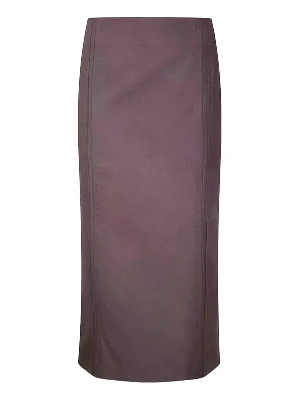 MAISON MARGIELA Paneled Midi Skirt - |burgundy